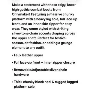 Onlymaker | Shoes | Onlymaker Sz 2 Black Gothic Punk Platform Combat ...